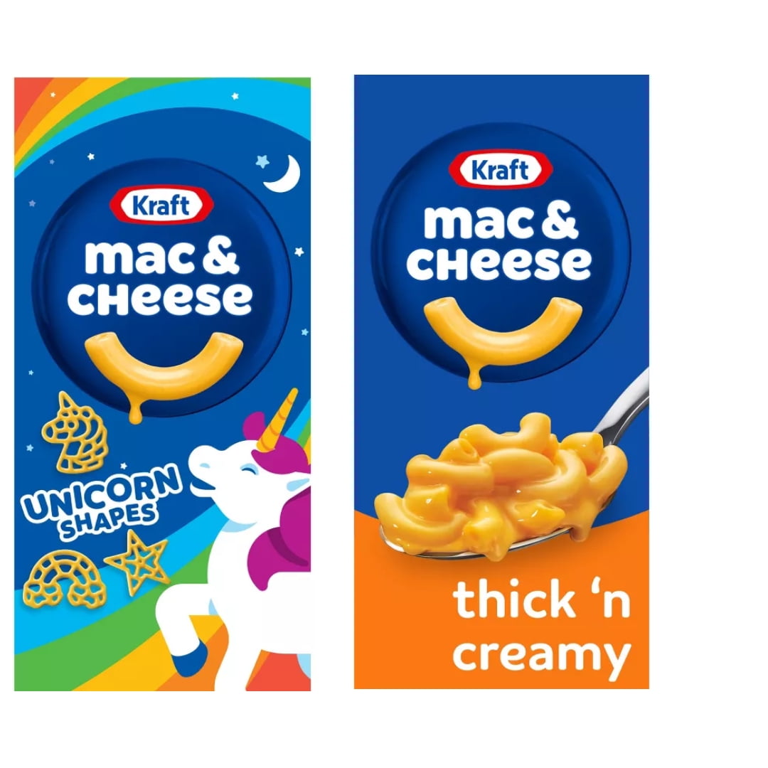Kraft Mac and Cheese Dinner with Unicorn Pasta Shapes - 5.5oz and Kraft ...