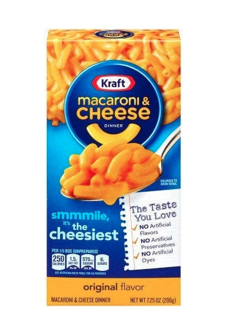 Kraft Macaroni & Cheese Dinner, 7.25 oz (Original Flavor, Pack Of 5 ...