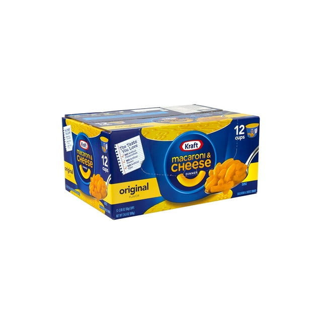 Kraft Single Pack Macaroni & Cheese, Microwaveable, 12 Ct Box, 2.05 oz ...