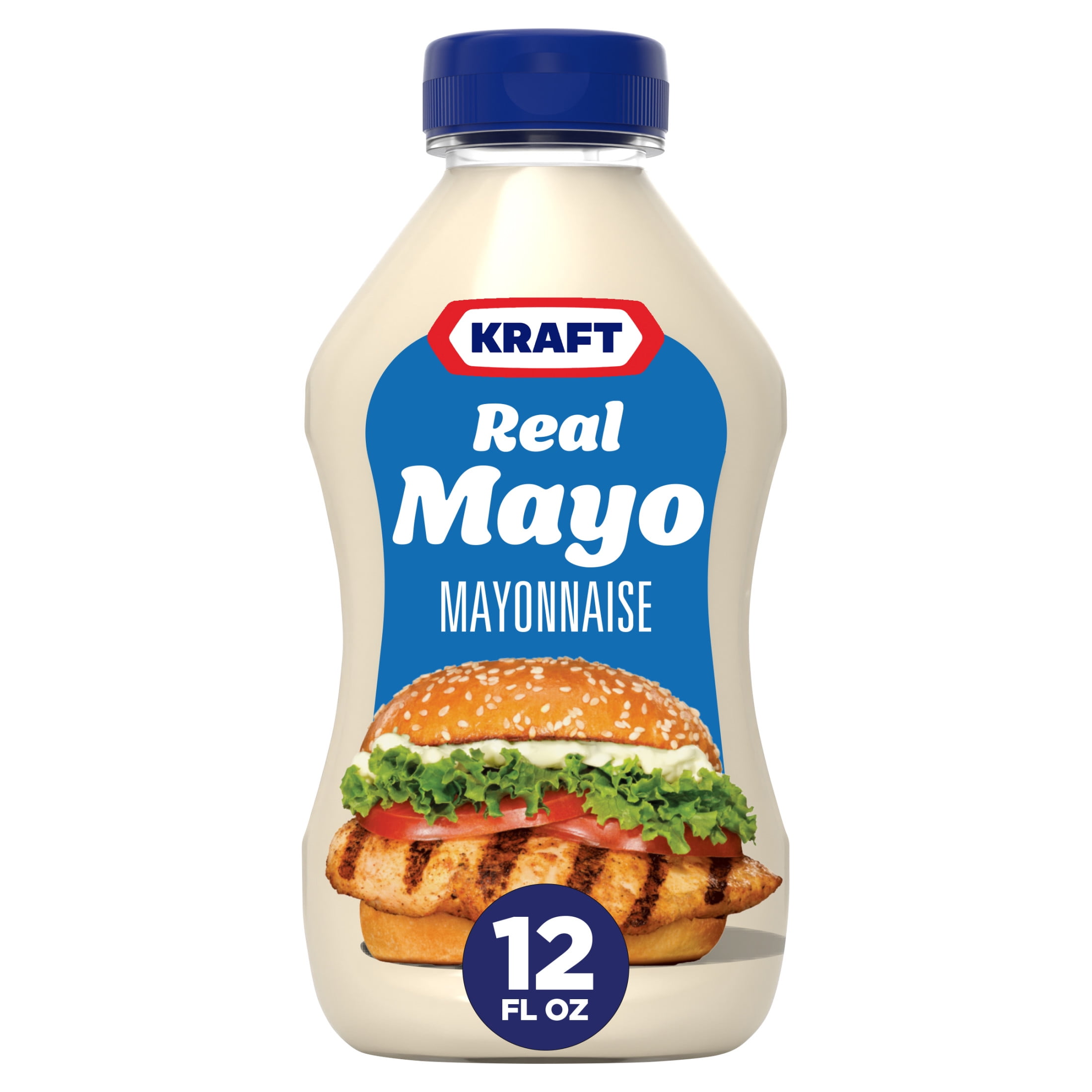 Kraft Real Mayo Creamy & Smooth Mayonnaise Squeeze, 12 fl oz Bottle ...