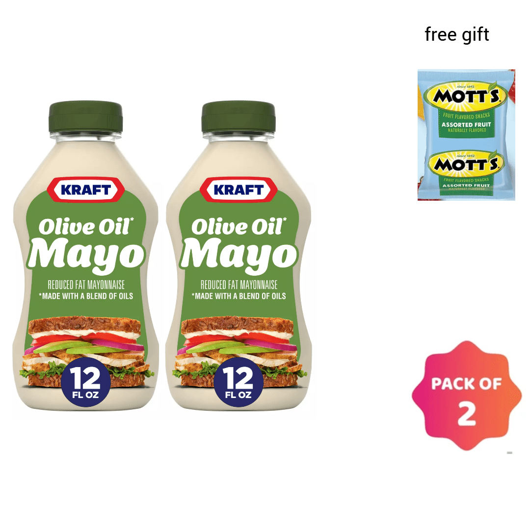 Kraft Mayo Reduced Fat Mayonnaise With Olive Oil, 12 fl oz pack of 3 ...