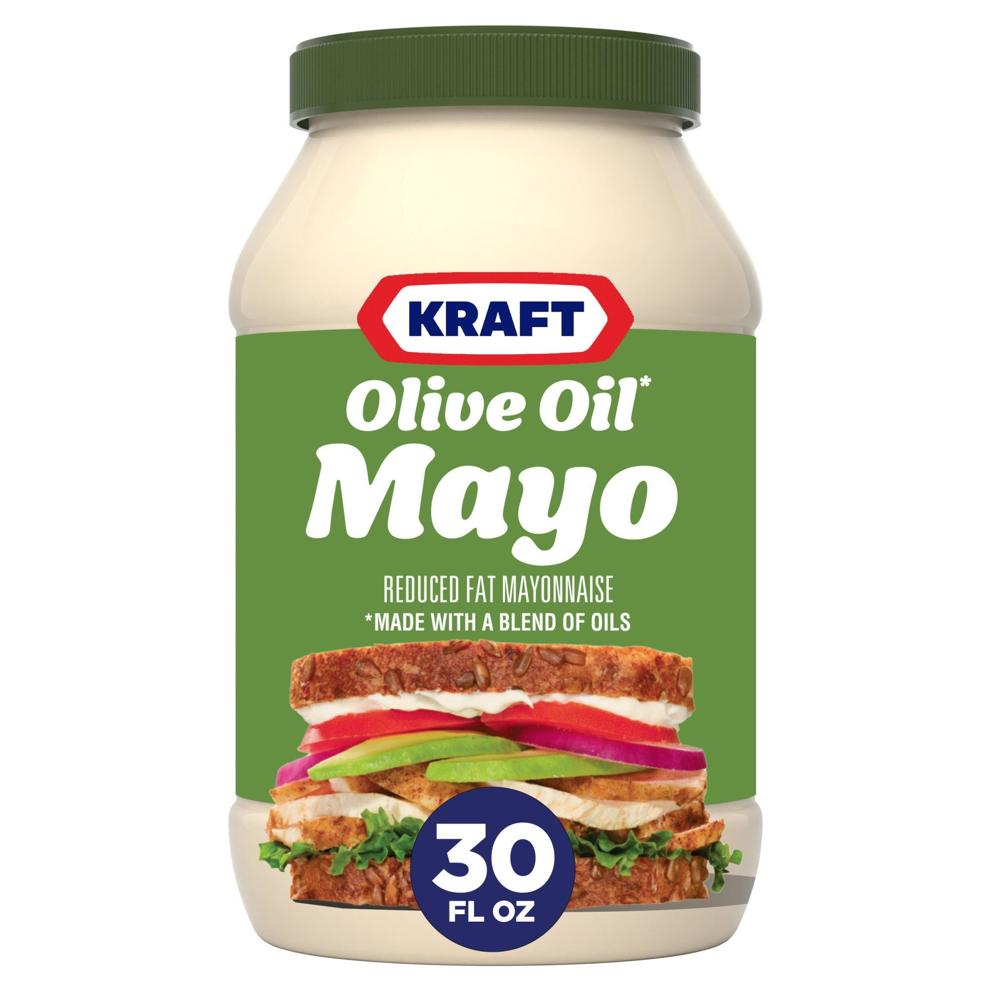 Kraft Mayo Reduced Fat Mayonnaise with Olive Oil - 30 fl oz Package May ...