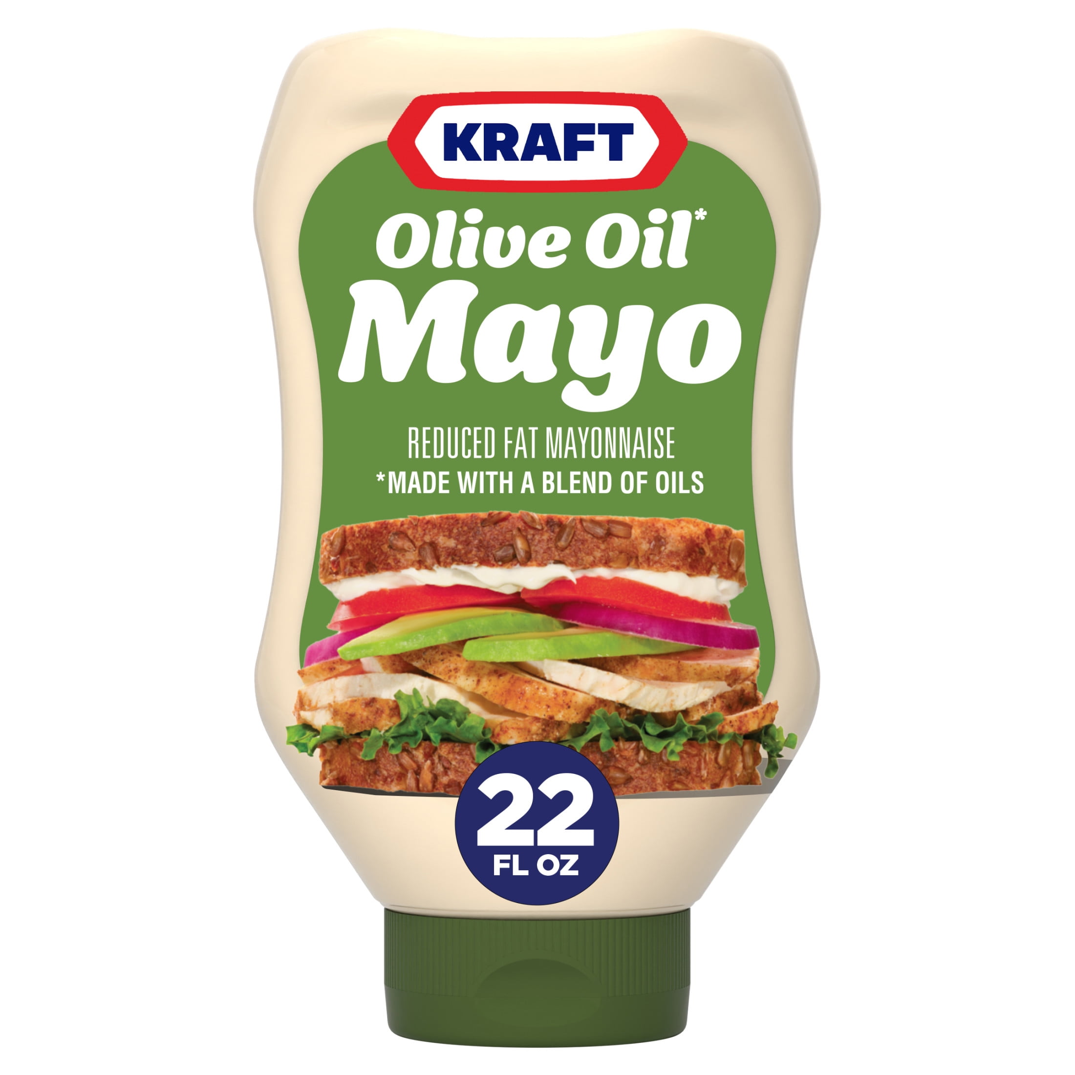 Kraft Cage Free Mayo with Olive Oil, Reduced Fat, Squeeze Bottle, 22 fl ...