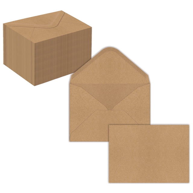 Kraft Mini Envelopes, 4" x 2.75", Strong 35 lb. Paper, Contoured Gummed ...