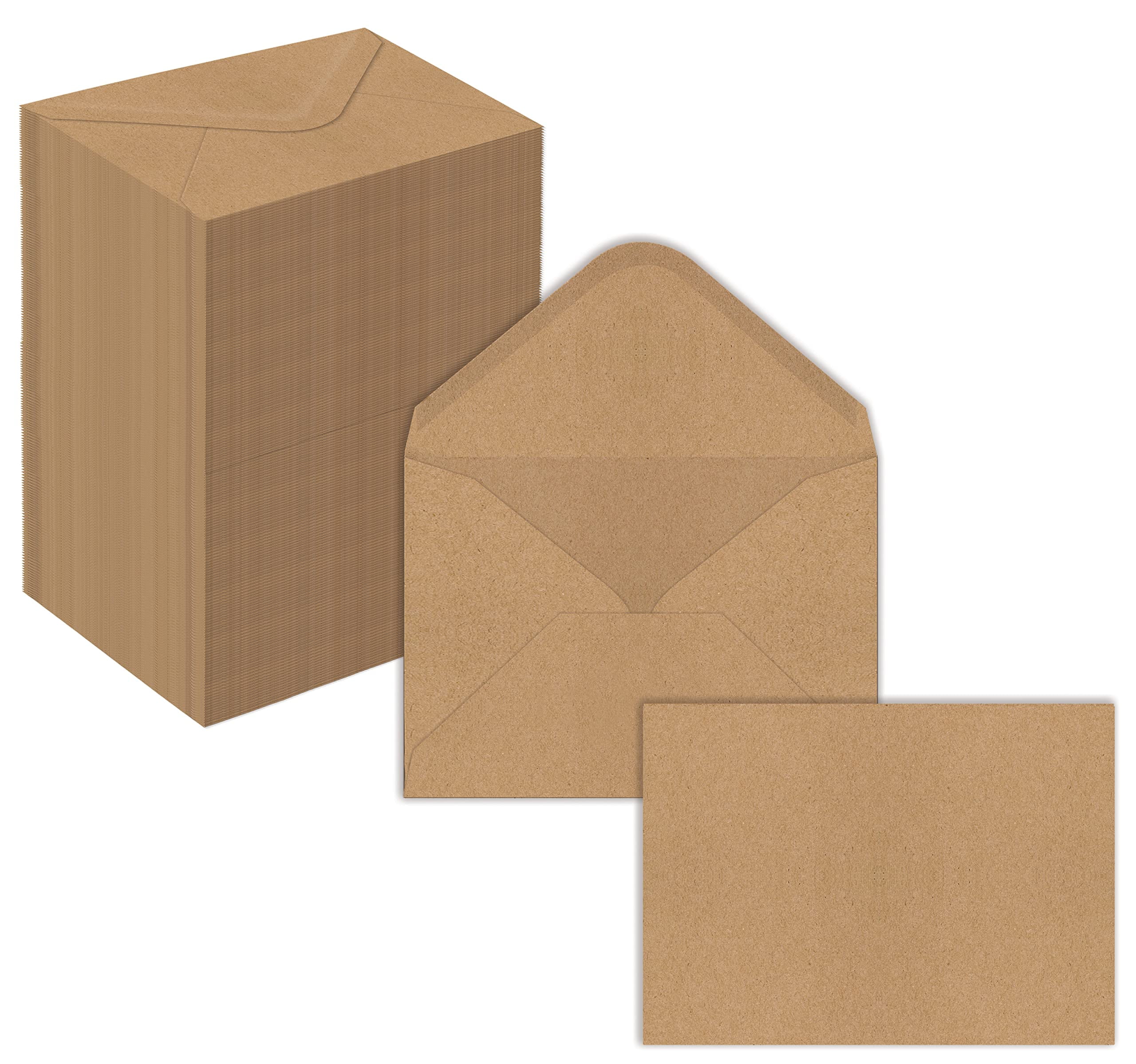 Kraft Mini Envelopes, 4" x 2.75", Strong 35 lb. Paper, Contoured Gummed ...