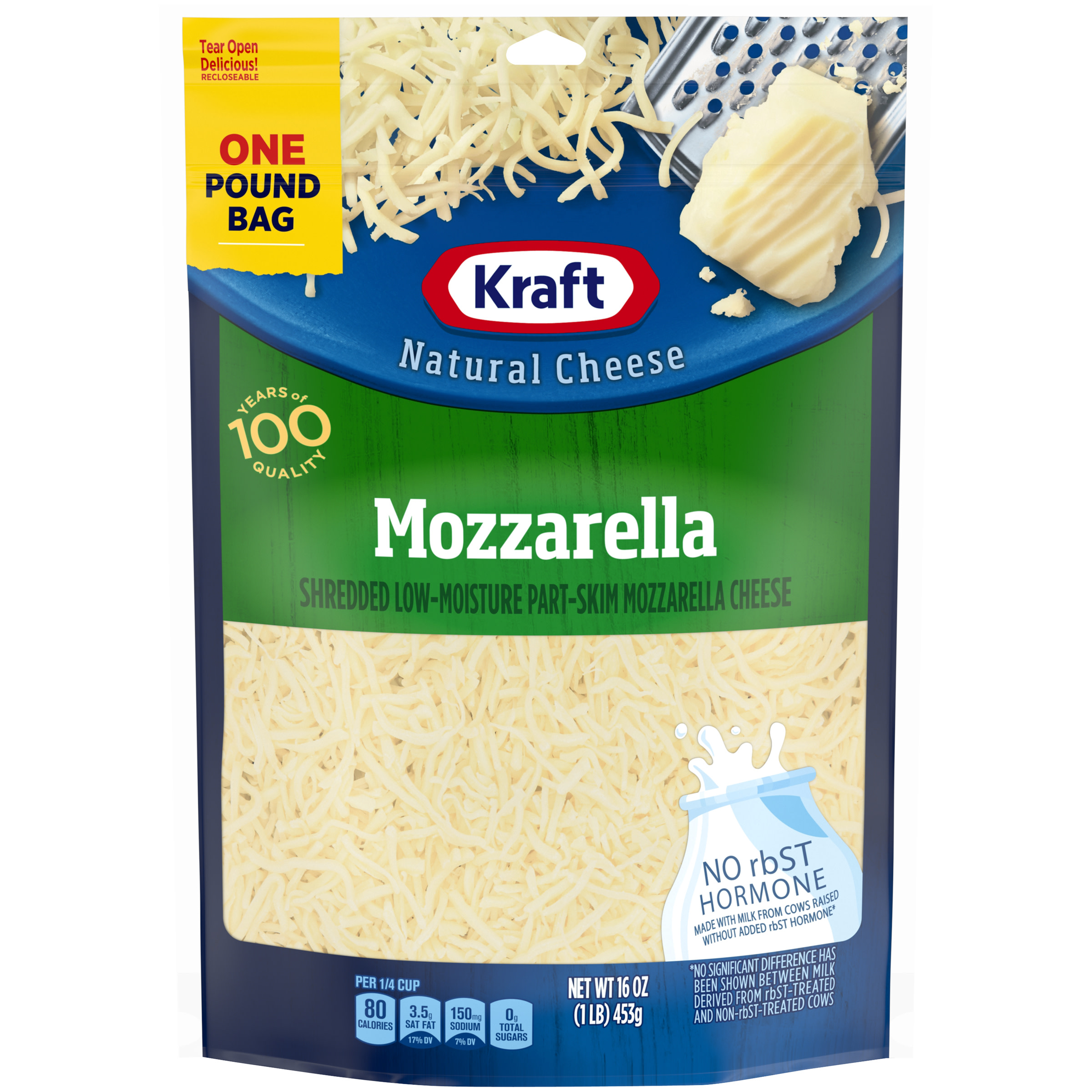 Kraft Mozzarella Shredded Cheese, 8 oz Bag - Walmart.com