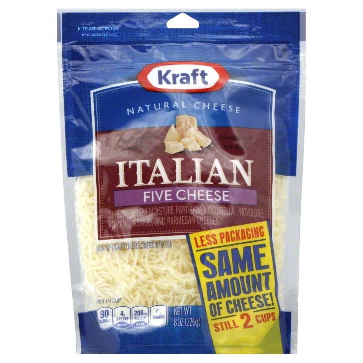 Kraft Natural Cheese Italian Style Five Cheese Shredded Shredded Cheese ...