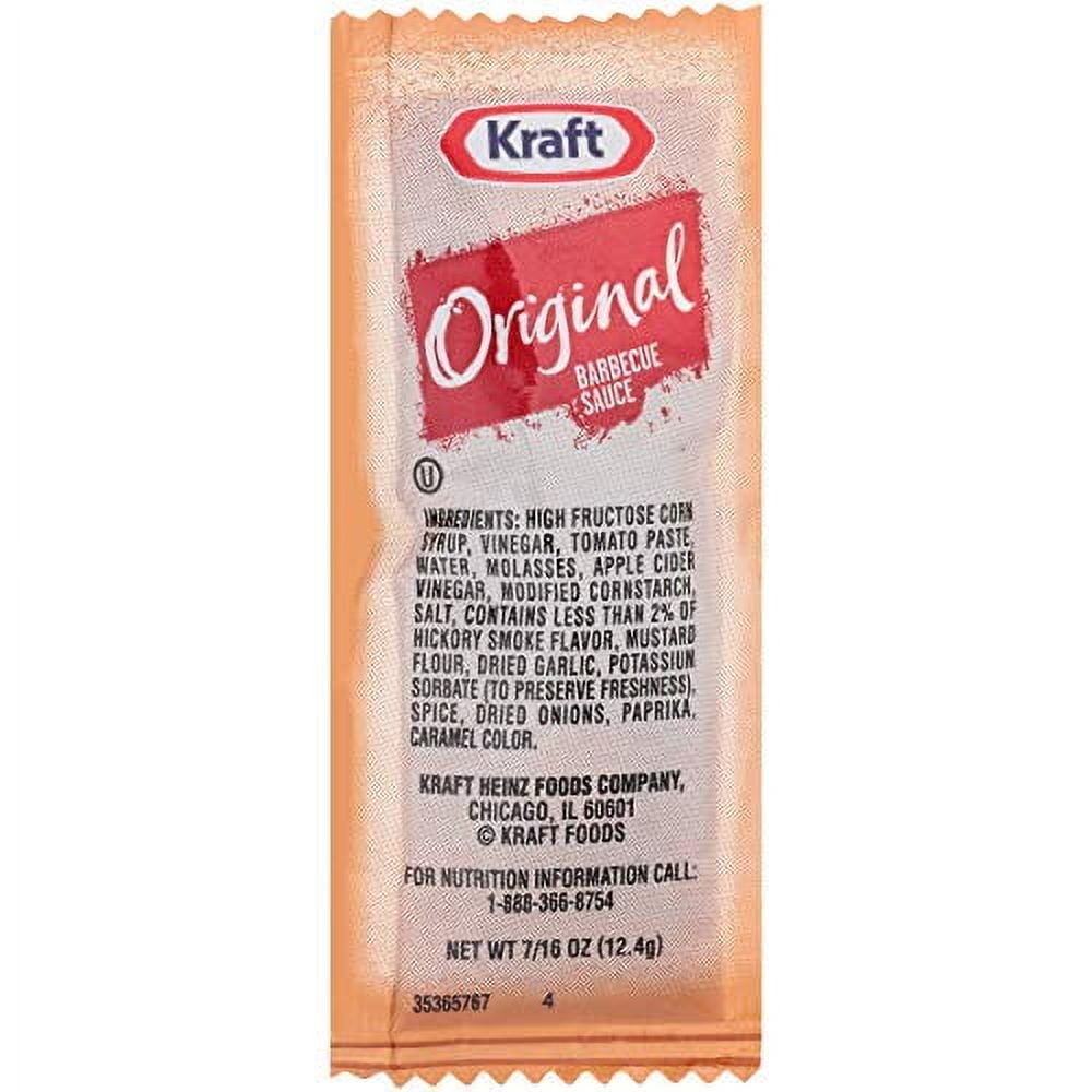 Kraft Original BBQ Sauce Single Serve Packet (0.44 oz Packets, Pack of ...