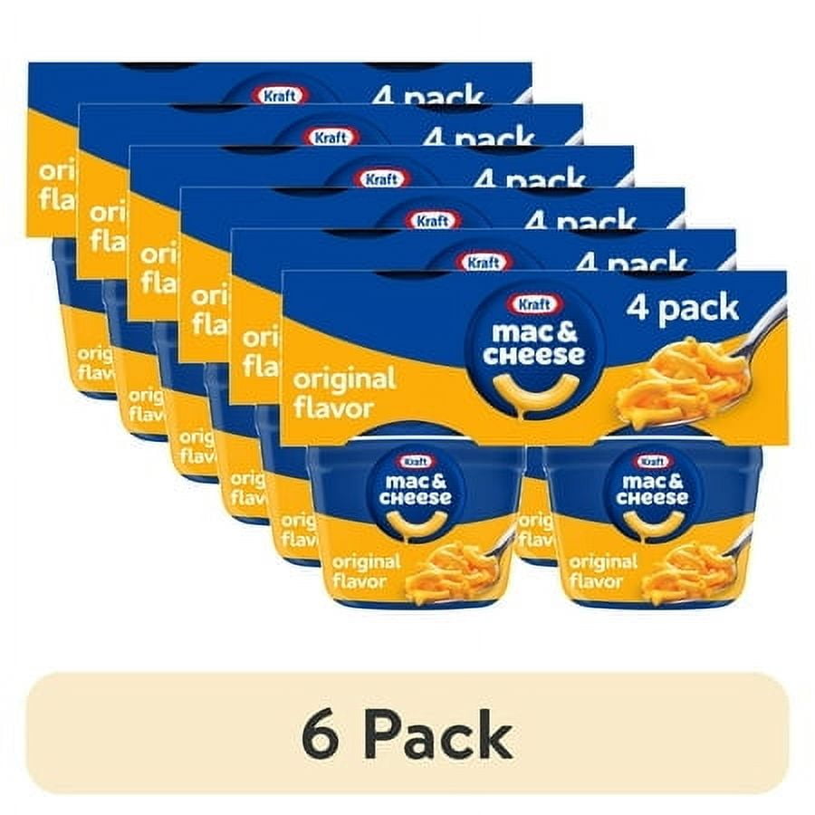(6 pack) Kraft Original Mac N Cheese Cups Easy Microwavable Dinner, 4 ...