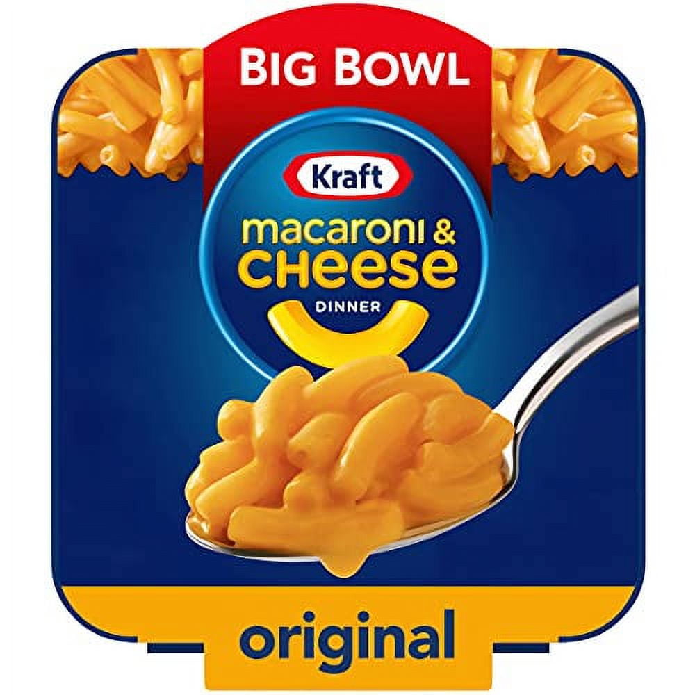 Kraft Original Macaroni and Cheese Easy Microwavable Big Bowl Dinner (3 ...