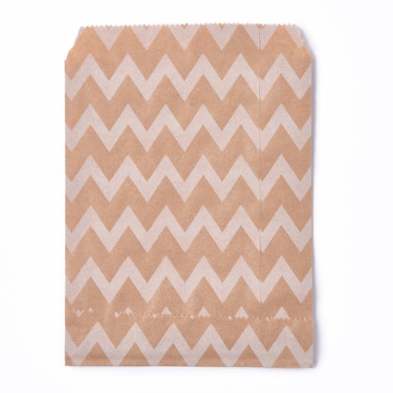 Kraft Paper Bags No Handles Food Storage Bags BurlyWood Wave Pattern ...