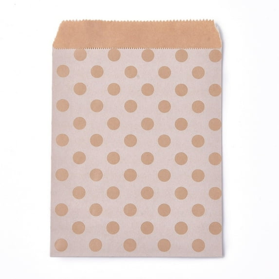 Kraft Paper Bags No Handles Food Storage Bags Dot Pattern BurlyWood ...