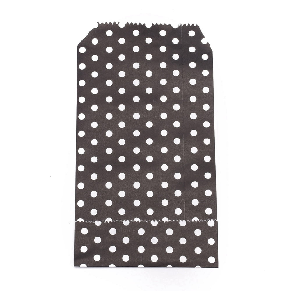 Kraft Paper Bags No Handles Storage Bags White Polka Dot Pattern ...