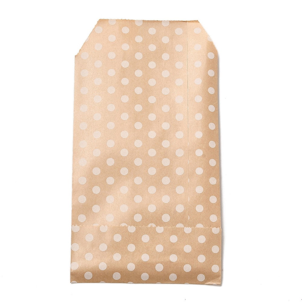 Kraft Paper Bags No Handles Storage Bags White Polka Dot Pattern ...