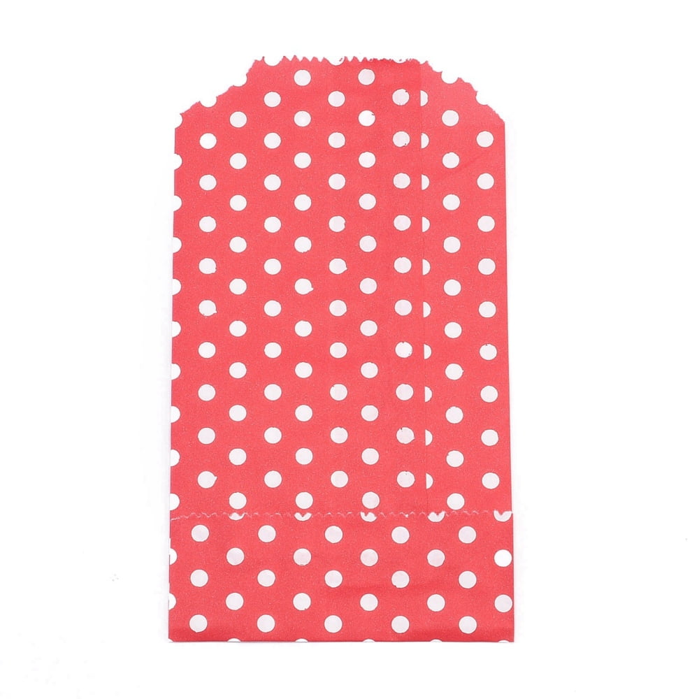 Kraft Paper Bags No Handles Storage Bags White Polka Dot Pattern ...