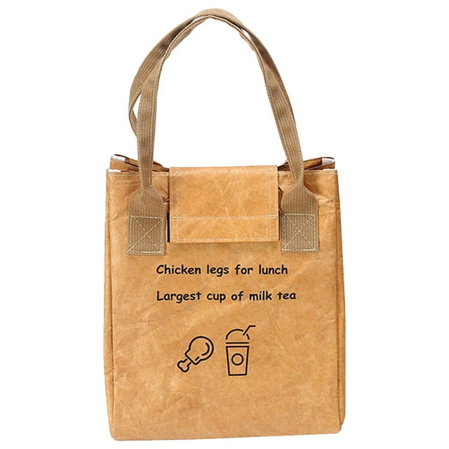 Kraft Paper Bento Box Bag Kraft Paper Bento Case Folding Lunch Bag Home ...