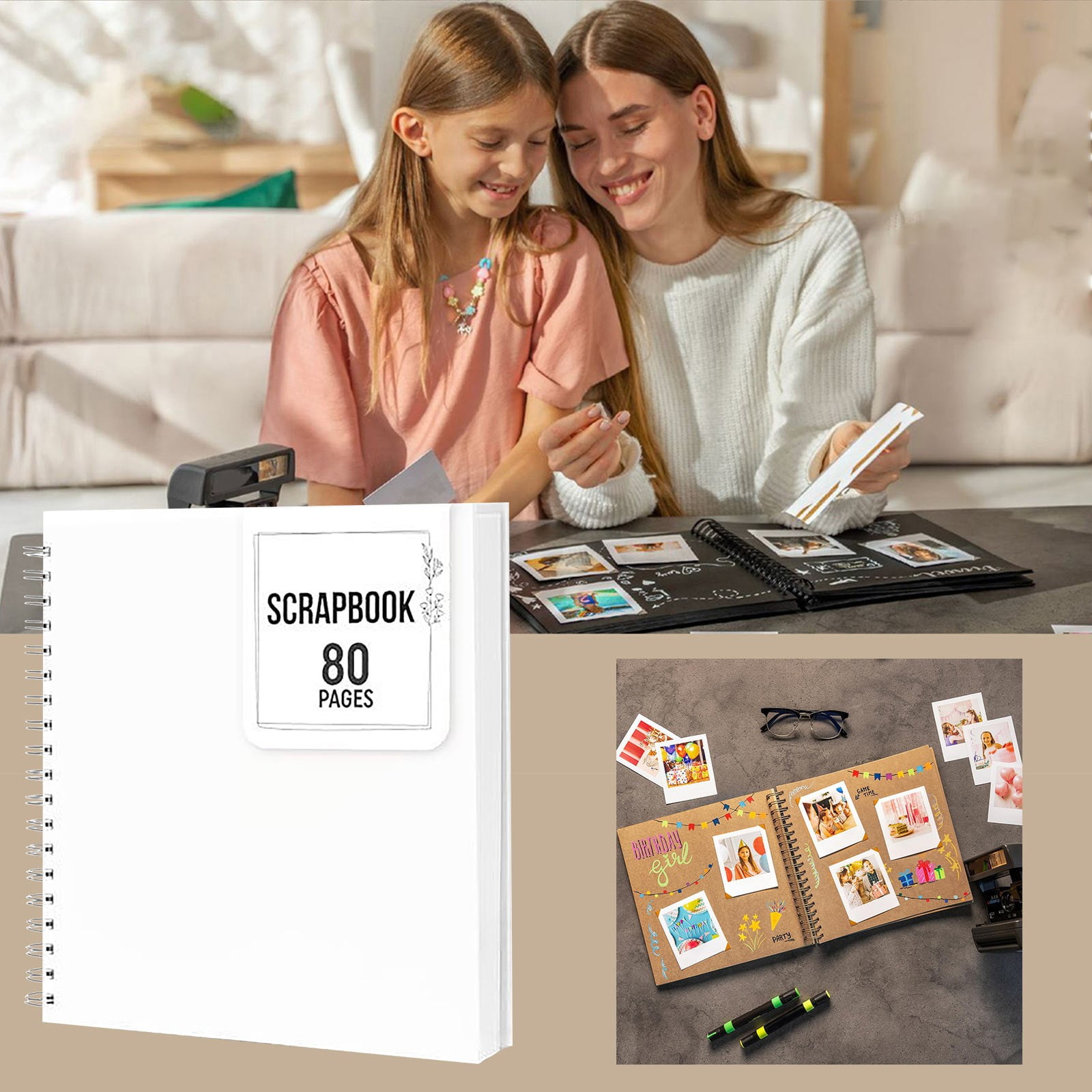 Kraft Paper Book C Clearance! Bstorify Scrapbook Album Brown Thick ...