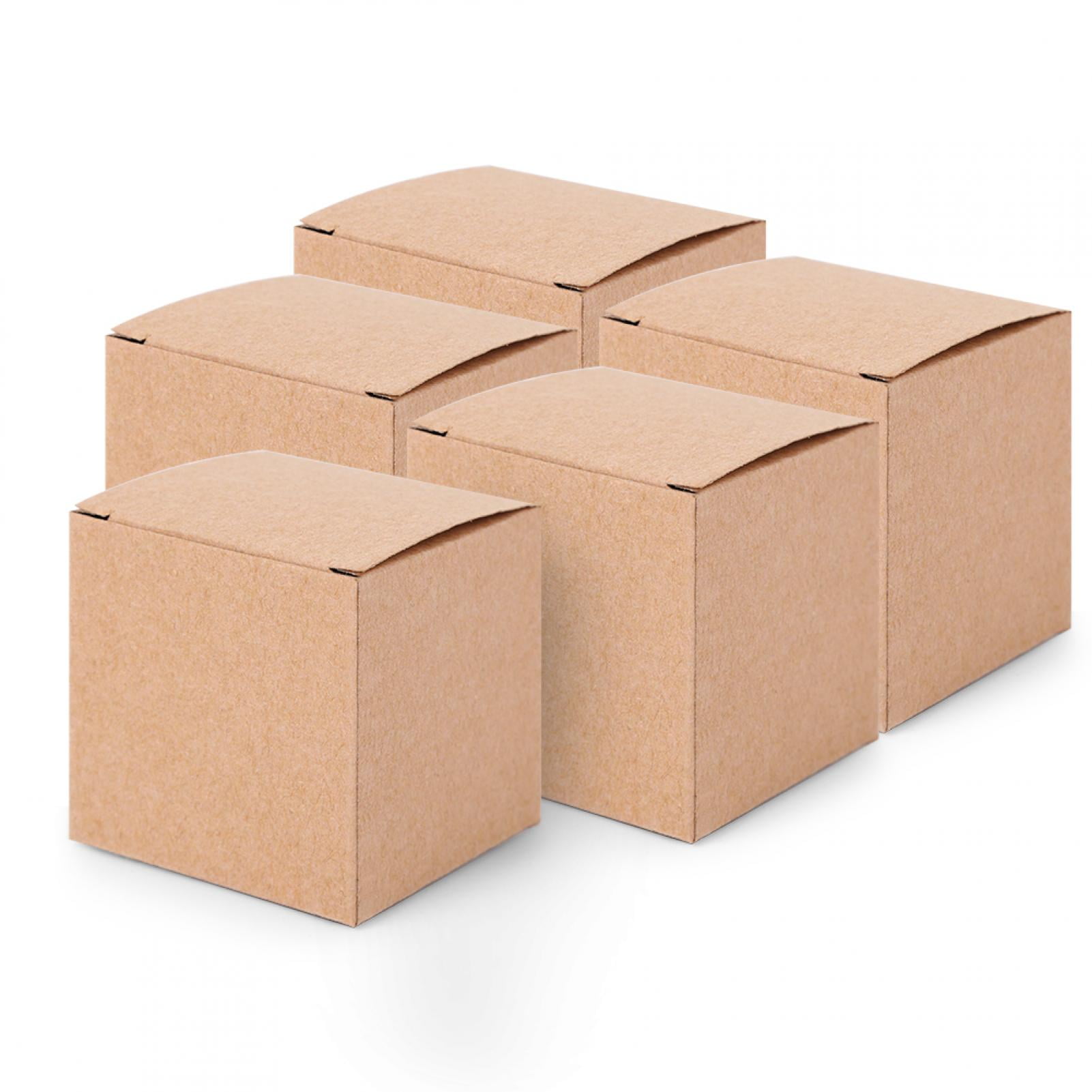 Kraft Paper Box, 50 Pieces Kraft Paper Box, Foldable Retro Gift Boxes ...