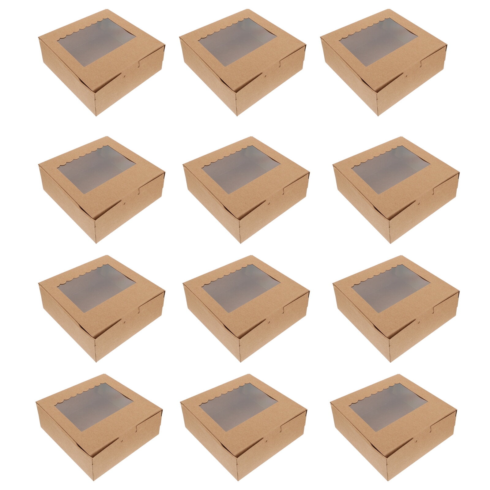 Kraft Paper Box Dessert Container Cake Boxes Cupcake Storage Containers ...