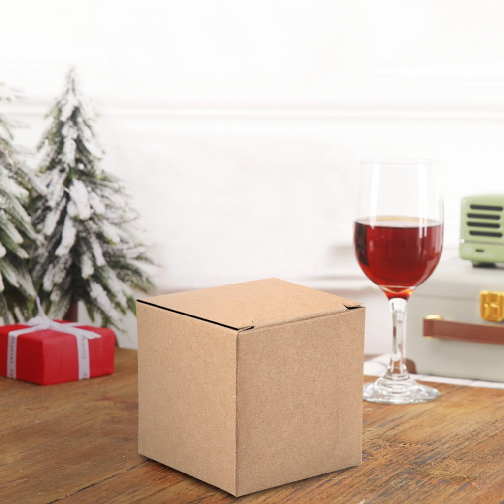 Kraft Paper Box Folding Candy Box Christmas Wedding Candy Box Cupcake ...