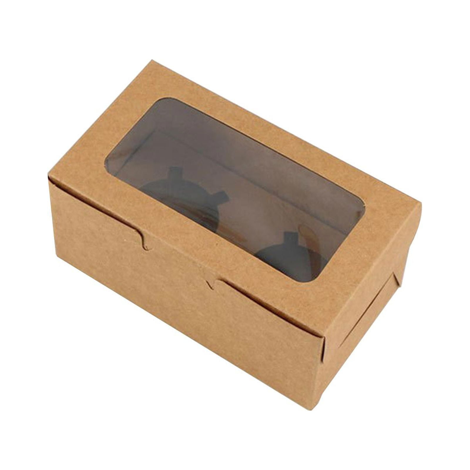 Kraft Paper Cupcake Packaging Box FoodGrade Sturdy EasyAssemble ...