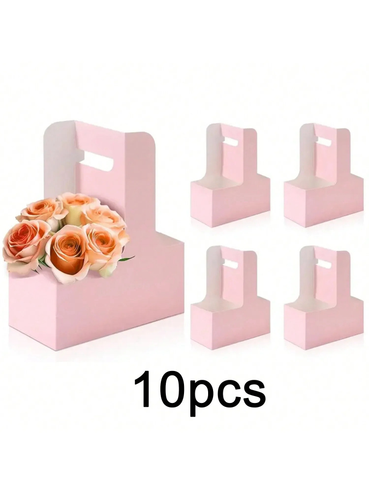 Kraft Paper Flower Bouquet Gift Bags Paper Material, Handle Drink ...