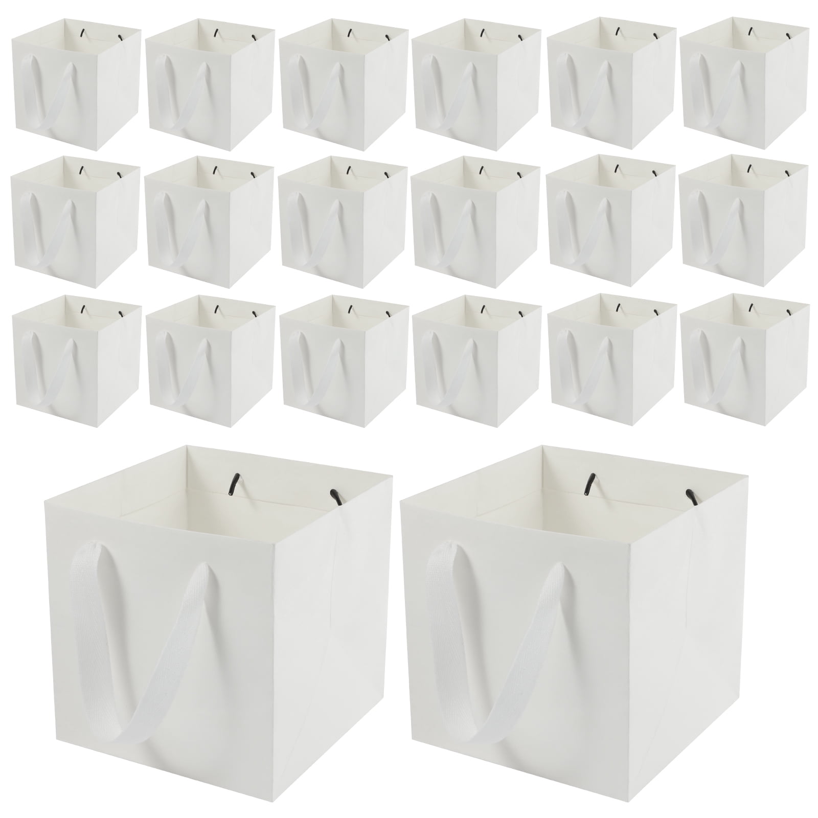 Kraft Paper Gift Bag EVA Kraft Brown Square Gift Bags Small Size Square ...