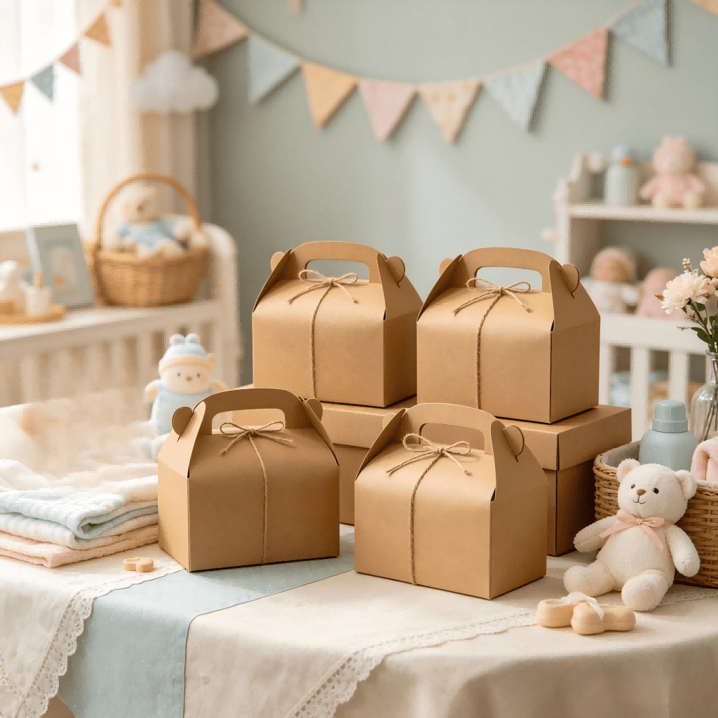 Kraft Paper Goodie Gift Boxes 24-Count with Handles For Fun Parties ...