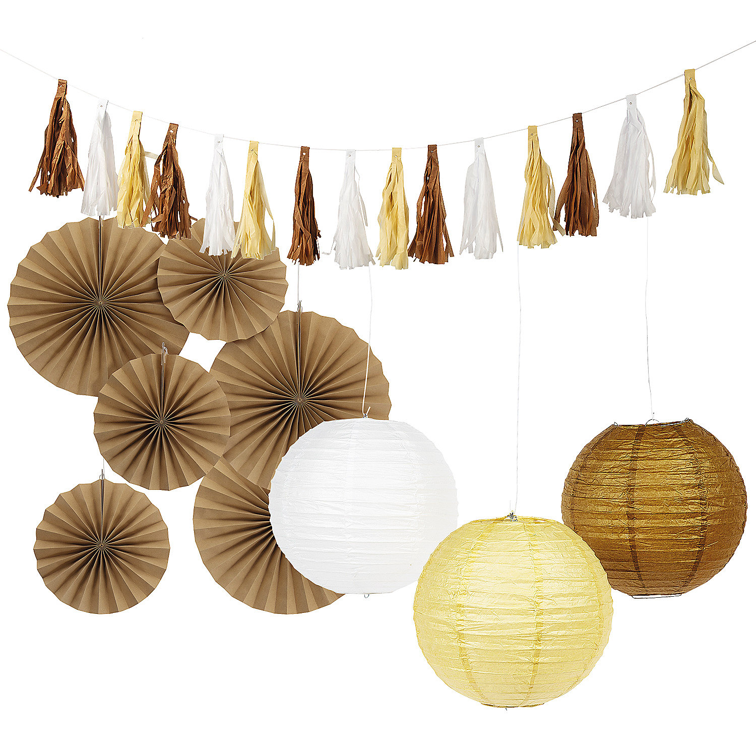 Kraft Paper Hanging Decor Decorating Kit - 13 Pc - Walmart.com