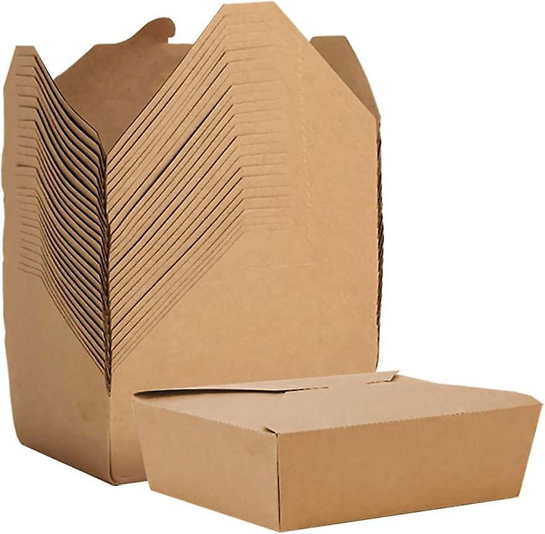 Kraft Paper Lunch Box, 25 Pieces Kraft Cardboard Snack Boxes, Take Away ...