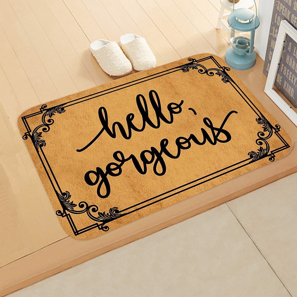 Kraft Paper Pattern Soft Home Decor Doormat Bath Entrance Welcome Sign ...