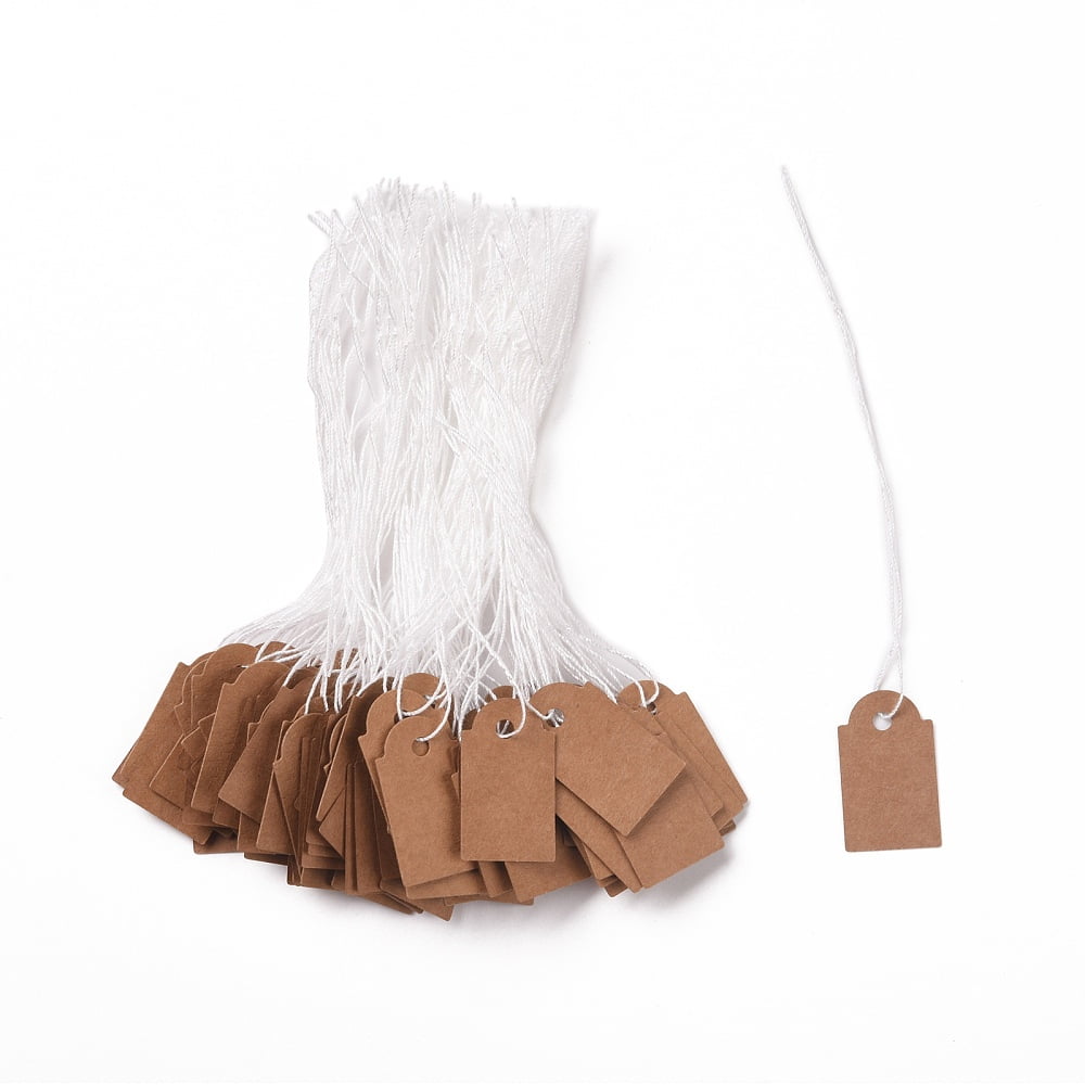Kraft Paper Tags with Cotton Wire Blank Price Tag Rectangle Peru 11cm ...