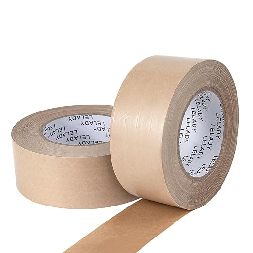 Kraft Paper Tape 2 Inch x 55 Yards - 2 Rolls Self Adhesive Gummed ...