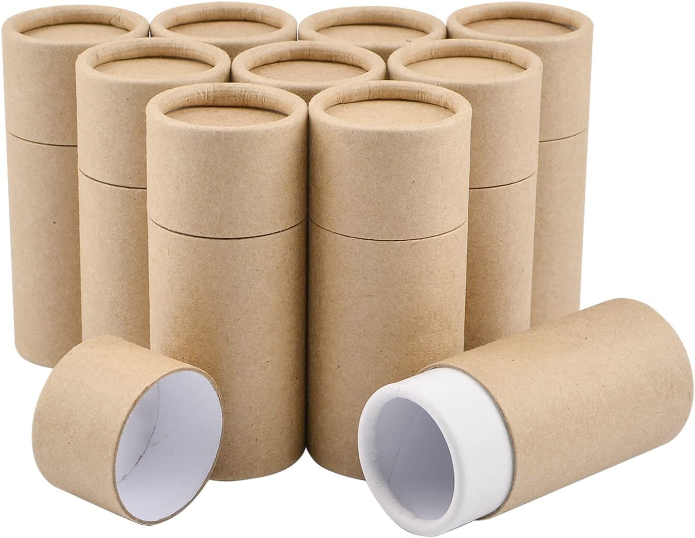 Kraft Paperboard Tubes, 10 Pcs Kraft Paper Containers for Tea Coffee ...