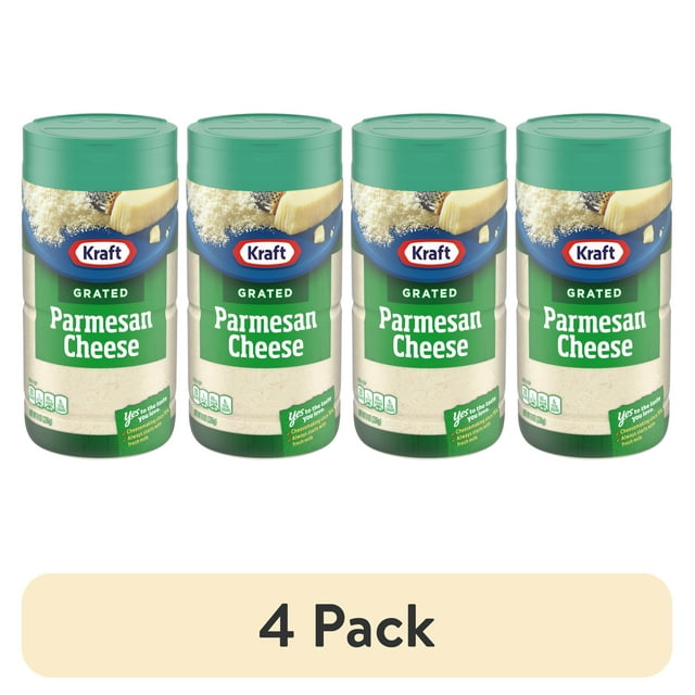 (4 pack) Kraft Parmesan Grated Cheese, 8 oz Shaker - Walmart.com