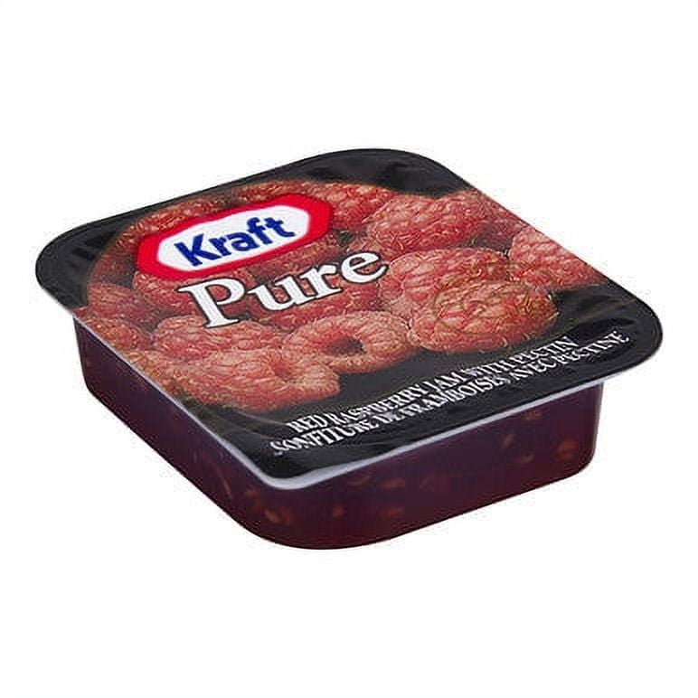 Kraft Pure Raspberry Jam, 200 Count, 16ml Portion Cups, Ready-to-Eat ...