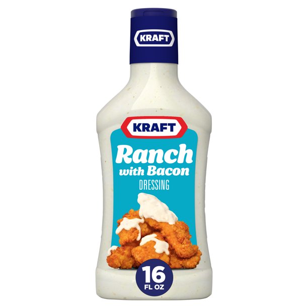 Kraft Ranch Salad Dressing with Bacon, 16 fl oz Bottle - Walmart ...