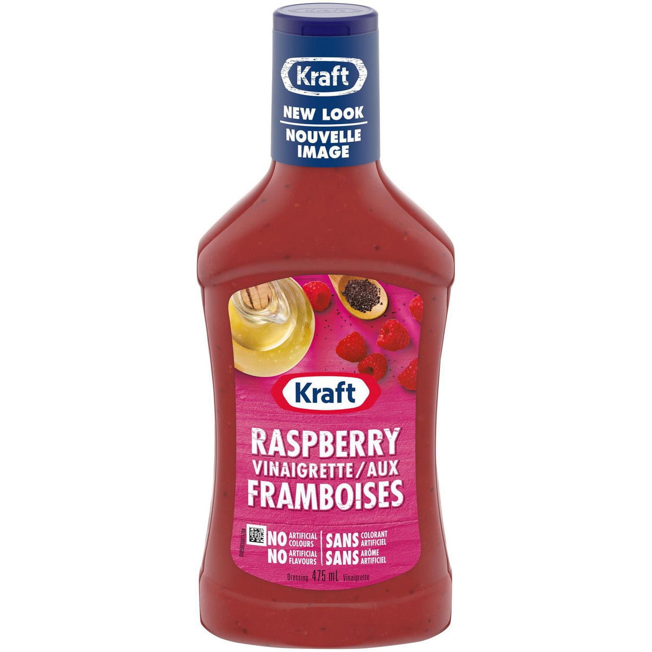 Kraft Raspberry Vinaigrette Dressing, 475mL Bottle, Sweet and Tangy Red ...