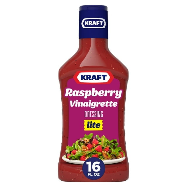Kraft Raspberry Vinaigrette Lite Salad Dressing 16 fl oz Bottle (Pack ...