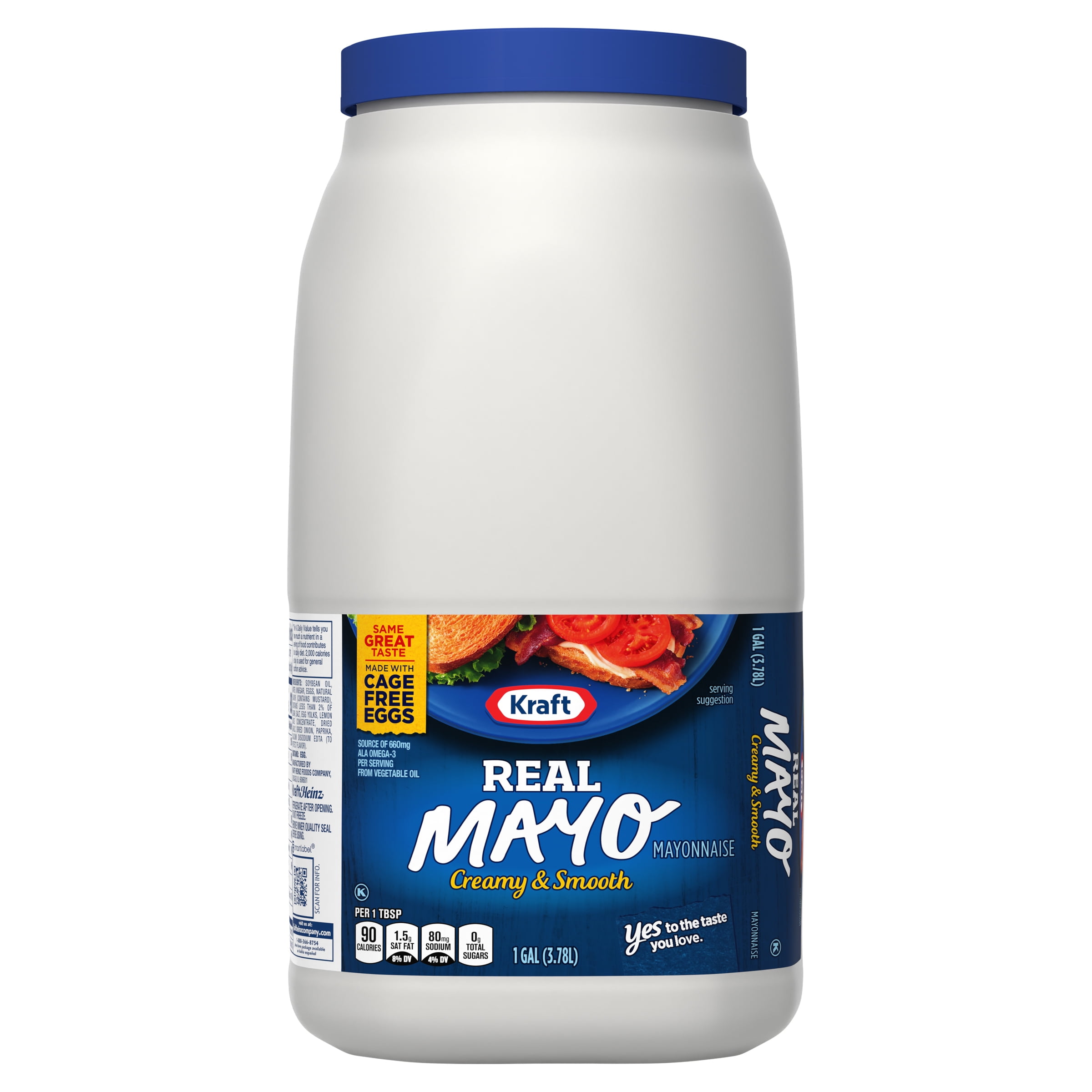 Kraft Real Mayo Creamy & Smooth Mayonnaise, 1 gal Jug - Walmart.com