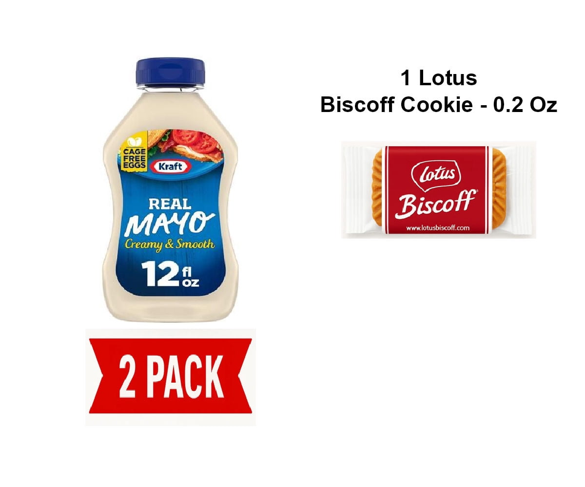 Kraft Real Mayo Creamy & Smooth Mayonnaise, 12 Fl Oz Bottle - Pack Of 2 ...