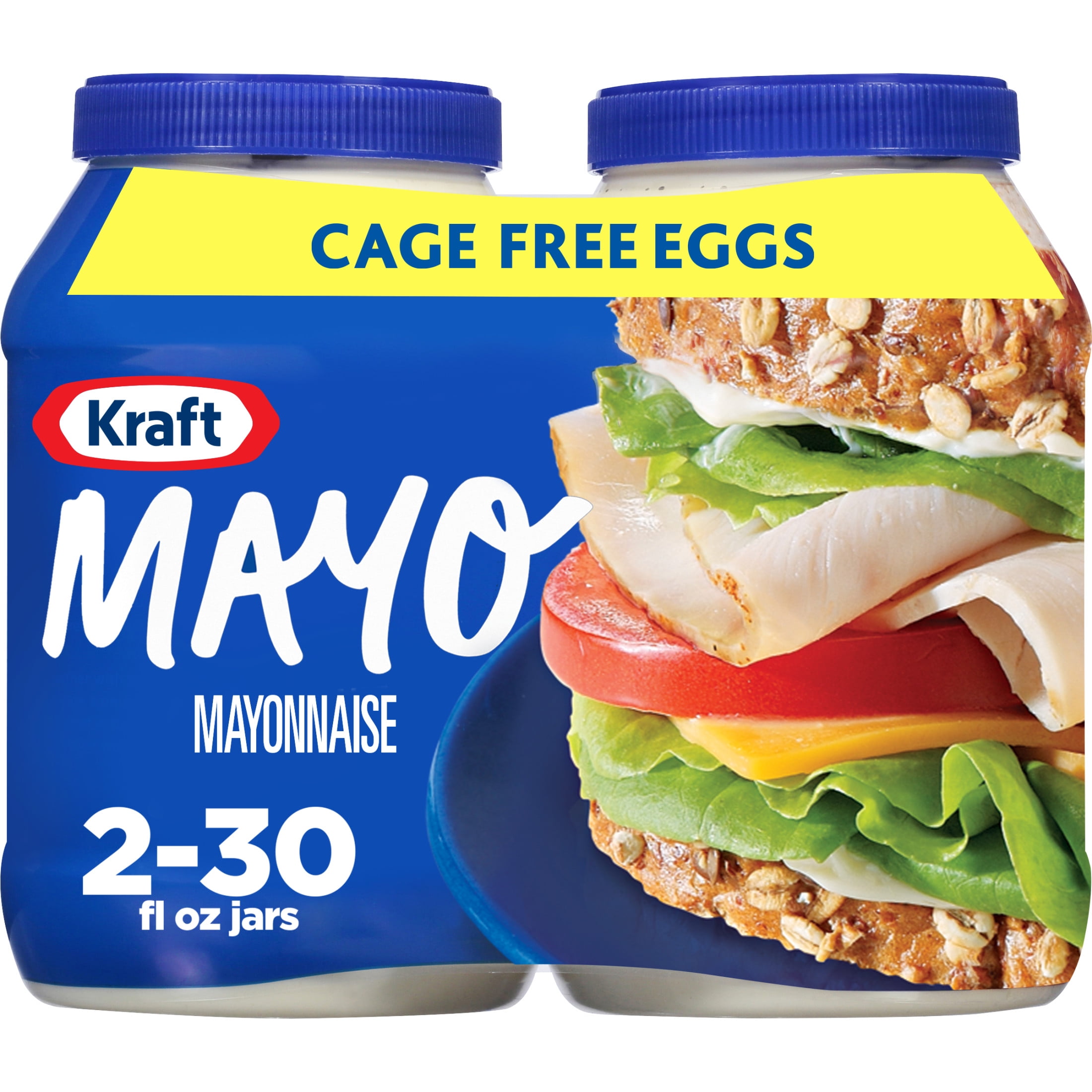 Kraft, Mayonnaise, 2 ct pack, 30 fl oz jars with light flavor - Walmart.com