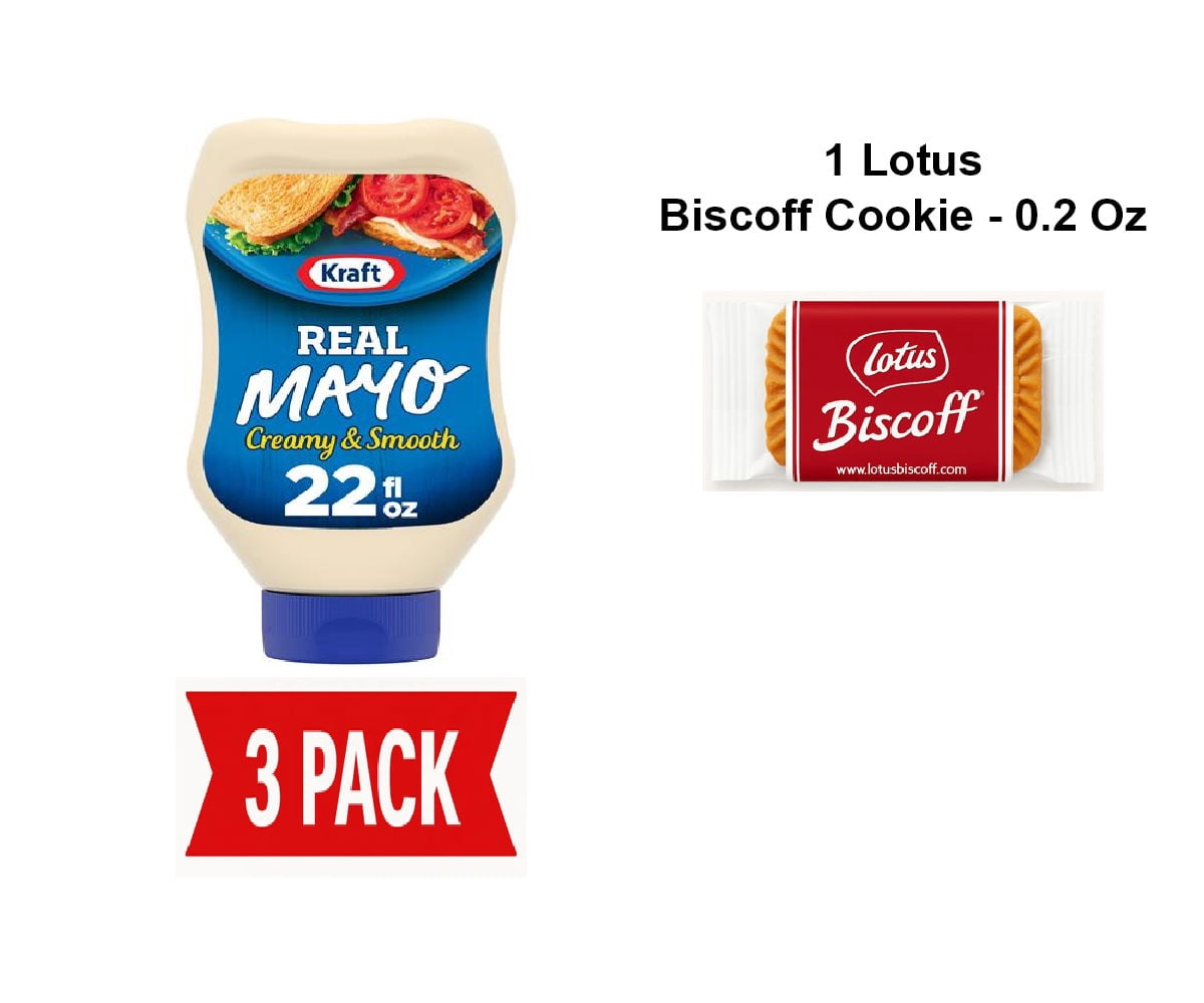 Kraft Real Mayo Creamy & Smooth Mayonnaise, 22 Fl Oz Bottle - Pack Of 3 ...