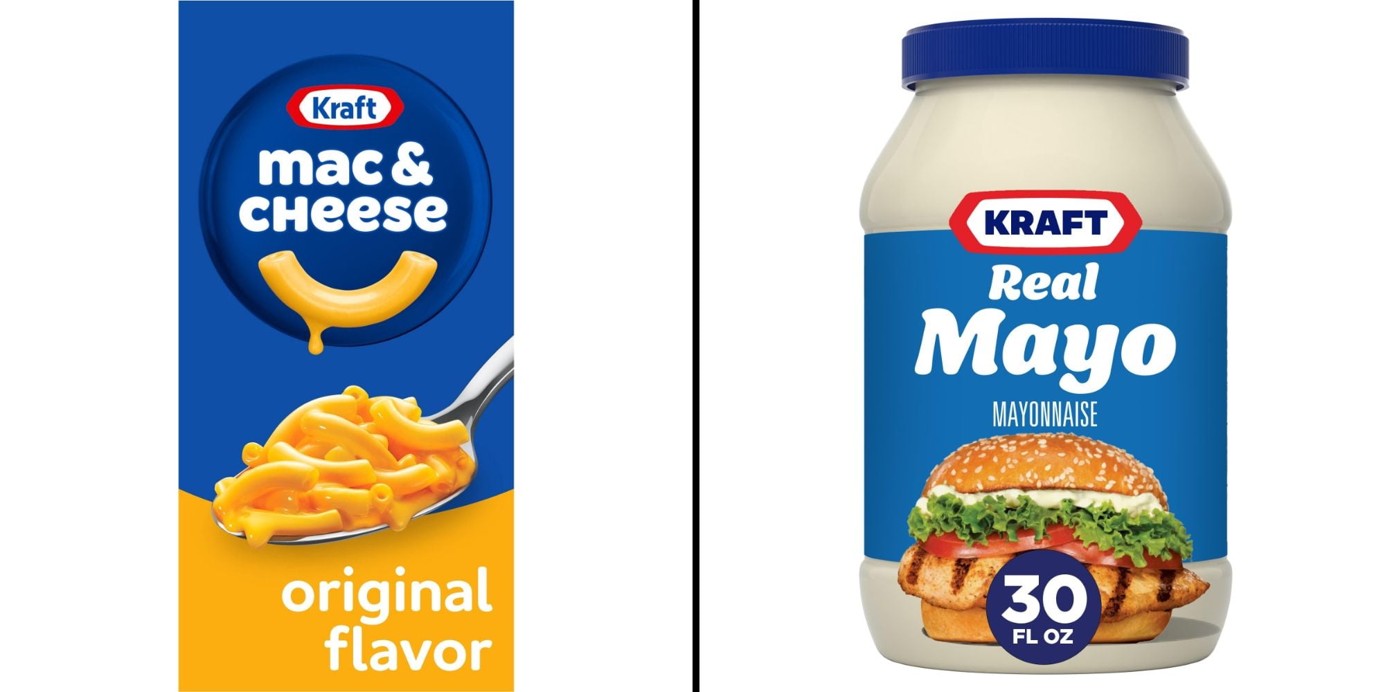 Kraft Real Mayo Creamy & Smooth Mayonnaise 30 fl oz & Kraft Original ...