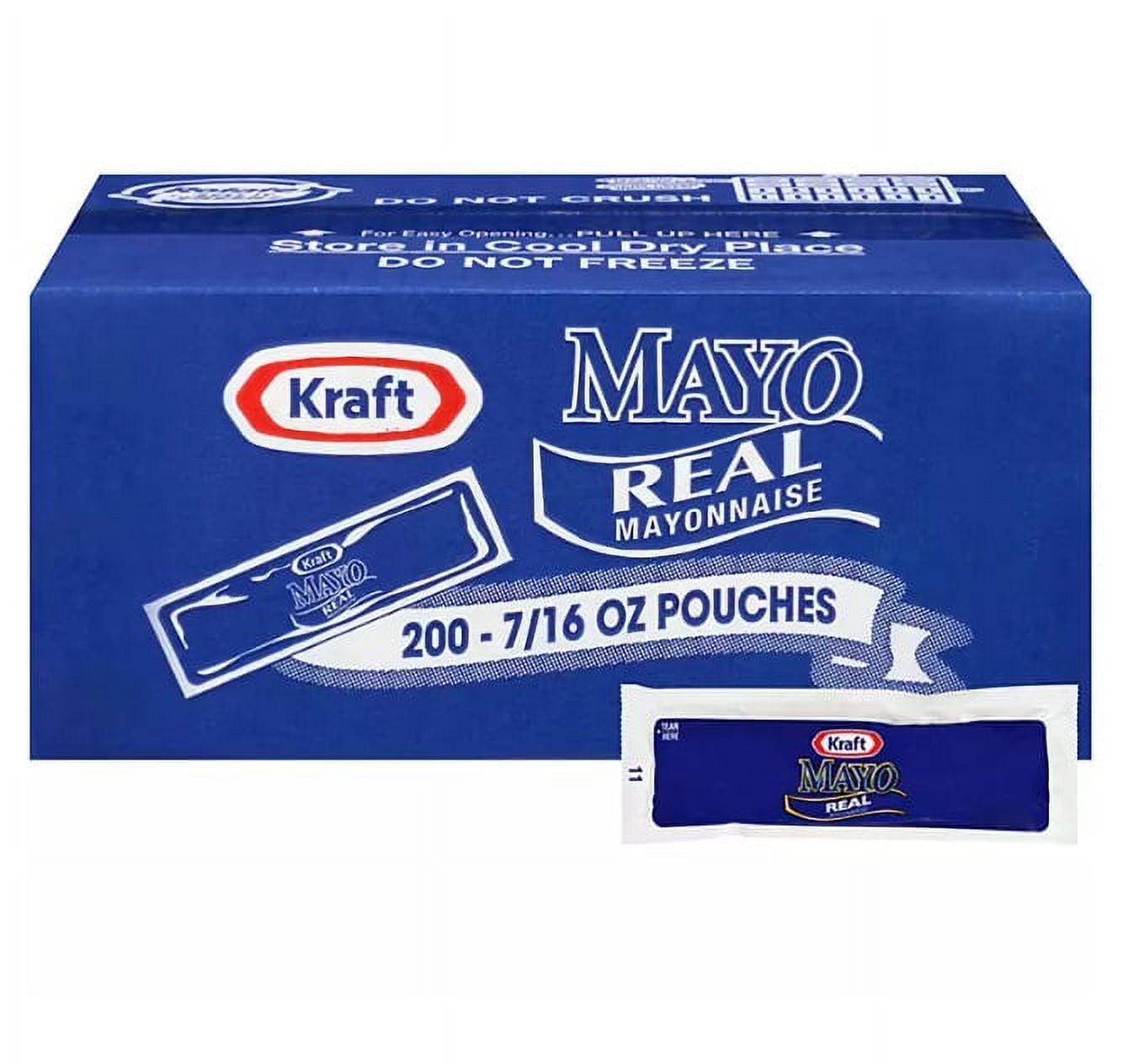 Kraft Real Mayo Mayonnaise Bulk Individual Packs, Light Taste, Single ...