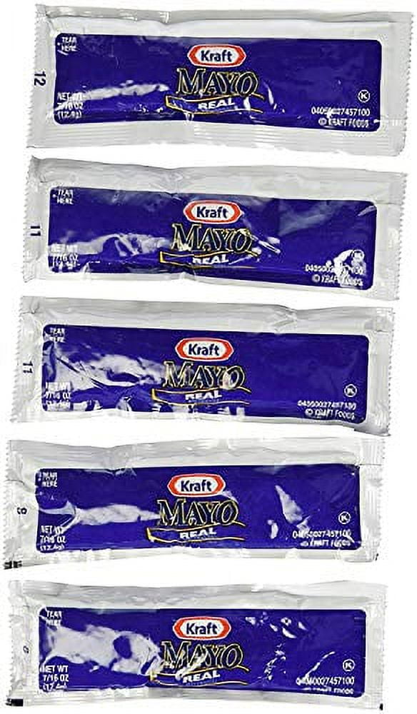 Kraft Real Mayonnaise Portion-Sized .. .. Condiment Packets, 0.44 .. OZ ...