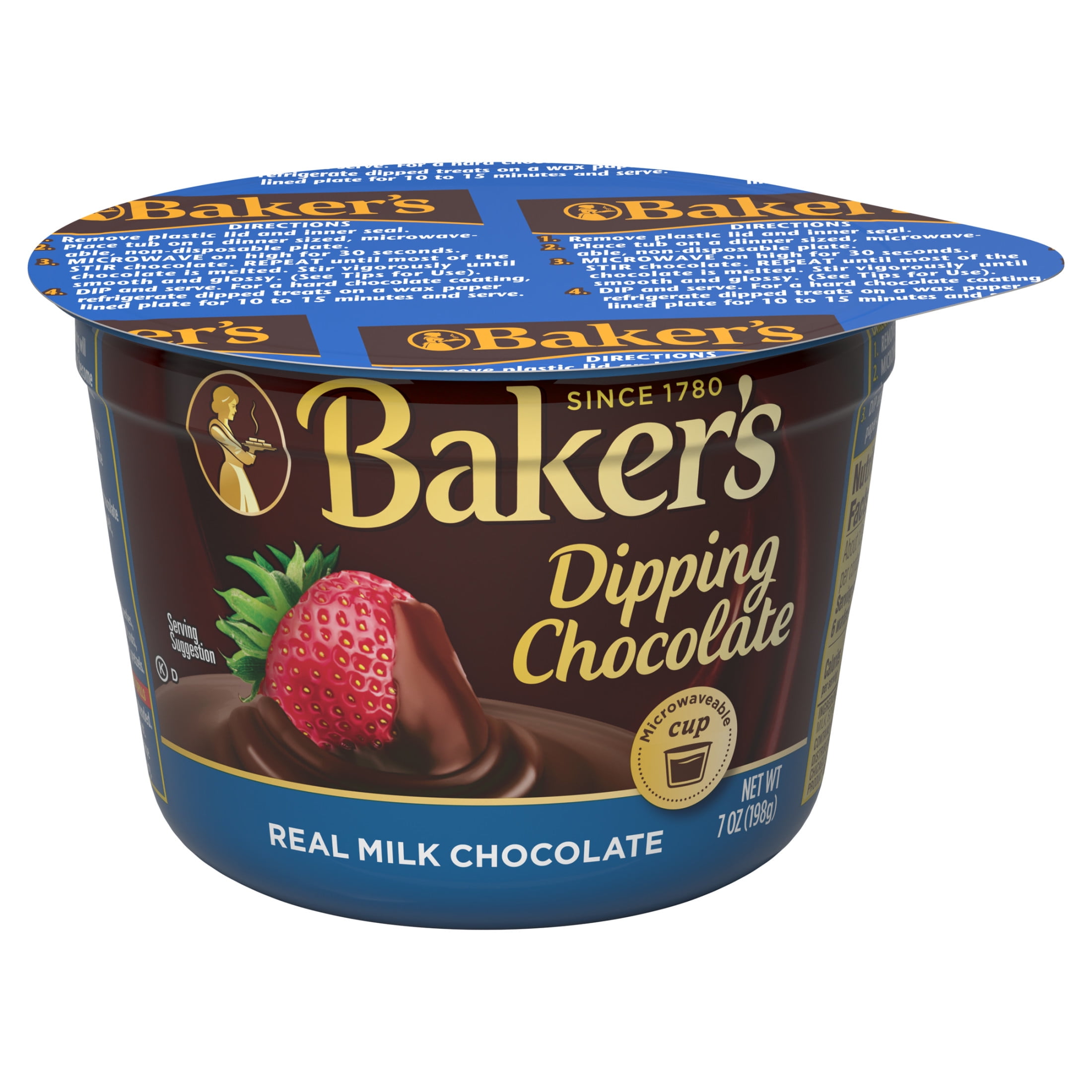 Baker's Real Milk Chocolate, Microwavable Meltable Coating, 7 oz ...