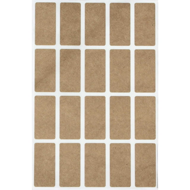 Kraft Rectangle Folder File Labels 1.57 inch x 0.75 inch - Color Coding ...