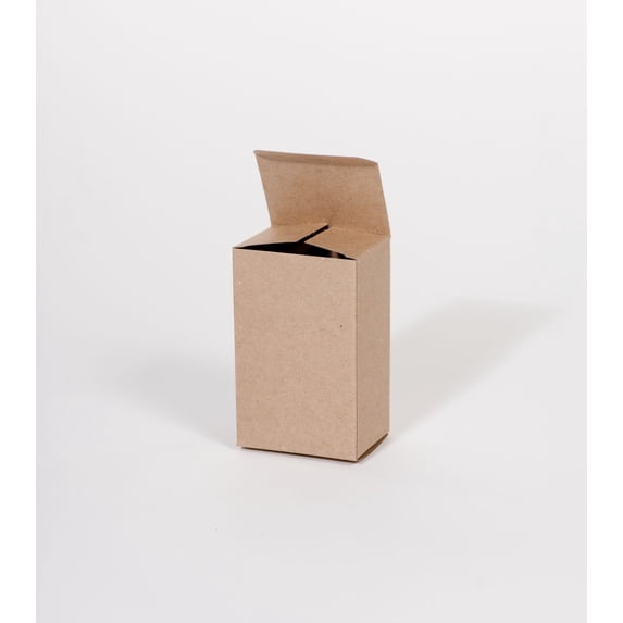 Kraft Reverse Tuck Folding Carton 1 1/2 x 1 1/2 x 4" [Pye-Lock Tuck for ...