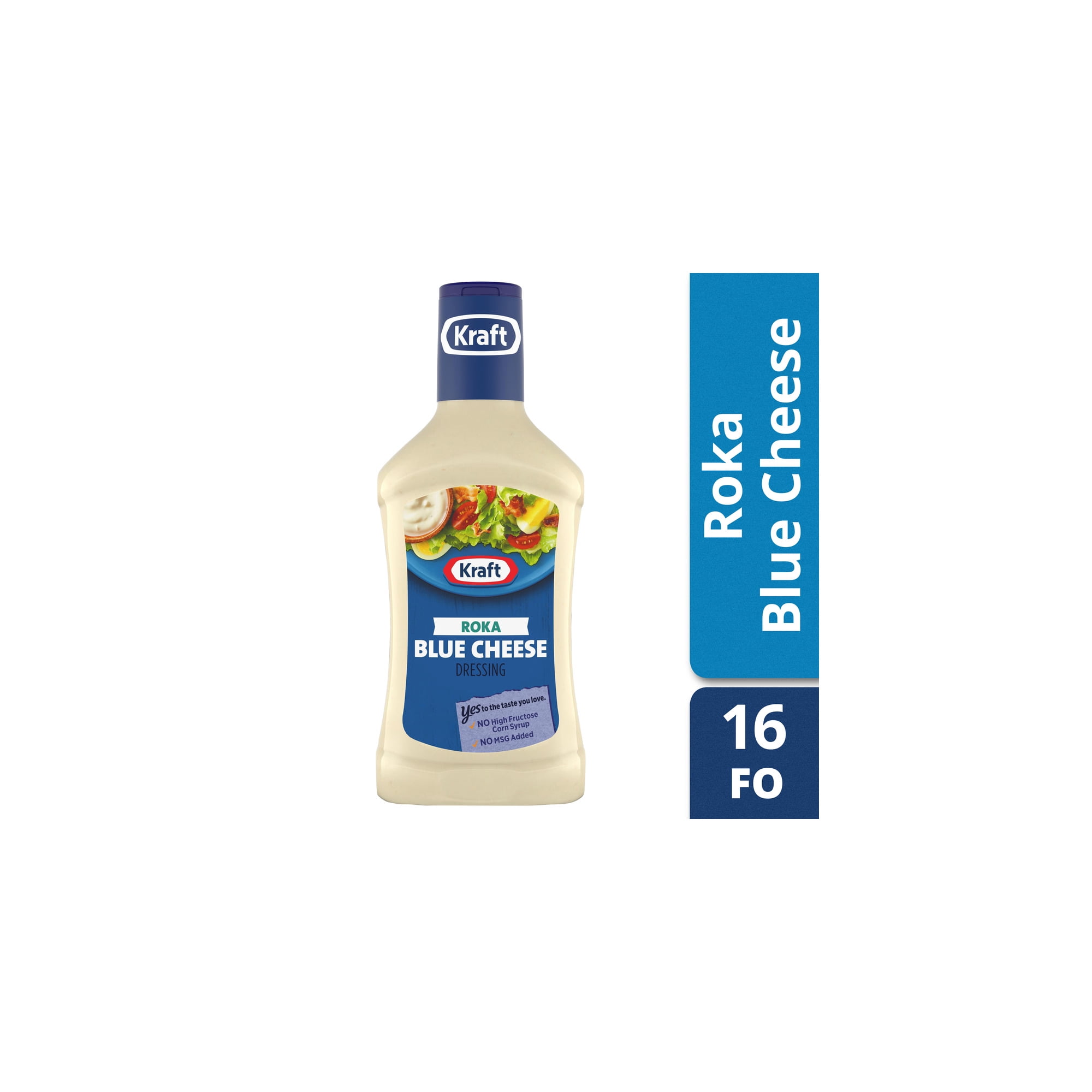 Kraft Roka Blue Cheese Salad Dressing 16 Fl Oz Bottle (Pack of 3) - Walmart.com